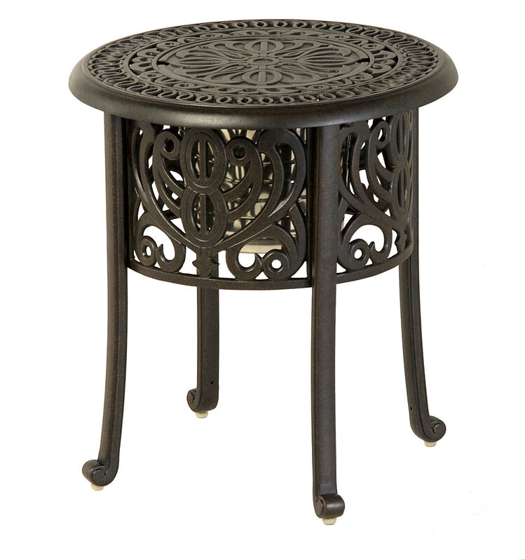 Hanamint Tuscany 20" Round Ice Bucket Side Table — Outdoor Rooms by Design
