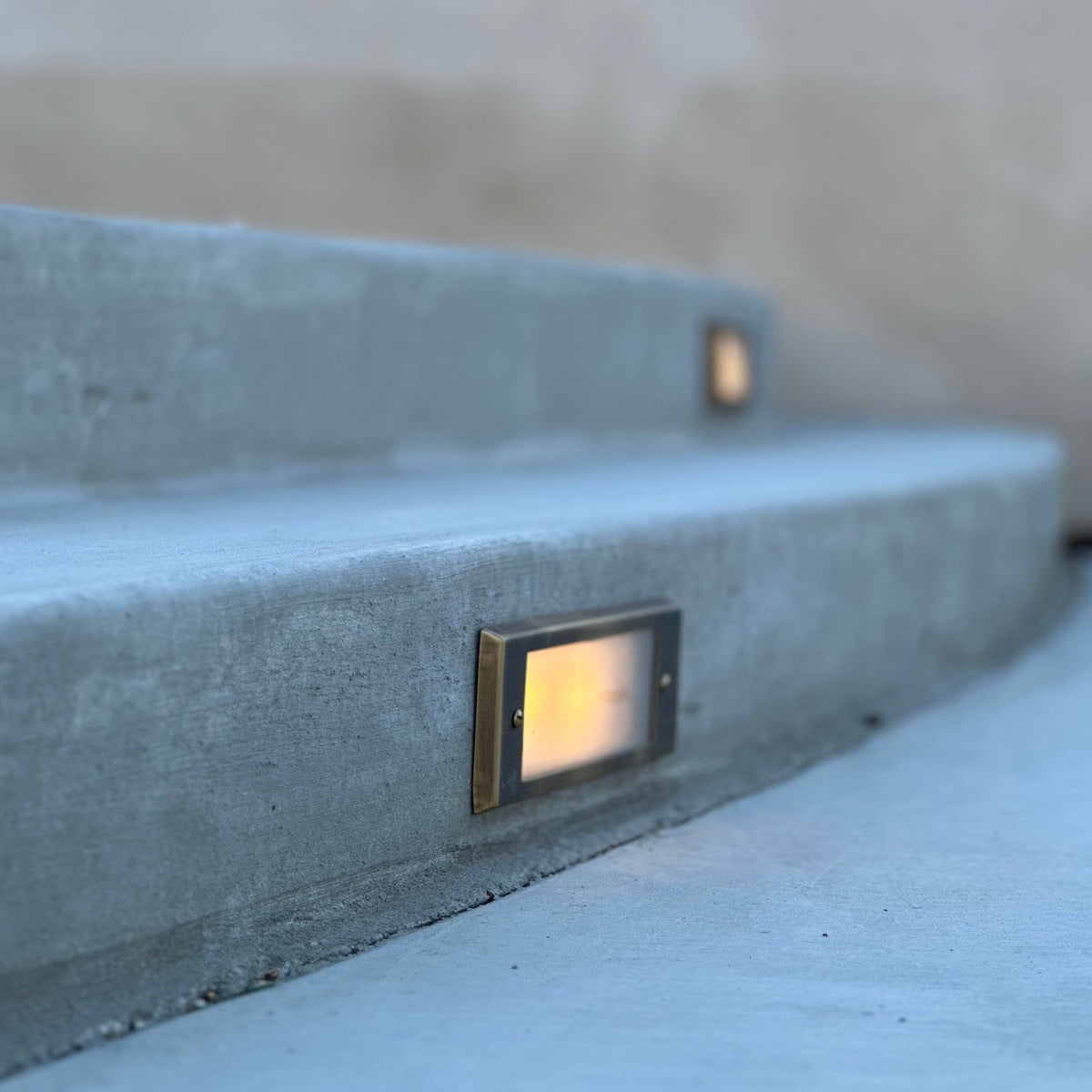 STBP11 Tulay Cast Brass Step Light Frosted Lens Low Voltage Outdoor Li ...
