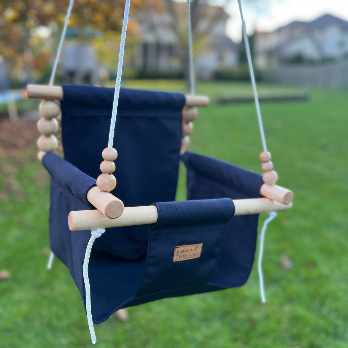 Premium Outdoor High Back Swing Navy — Outdoor Rooms by Design