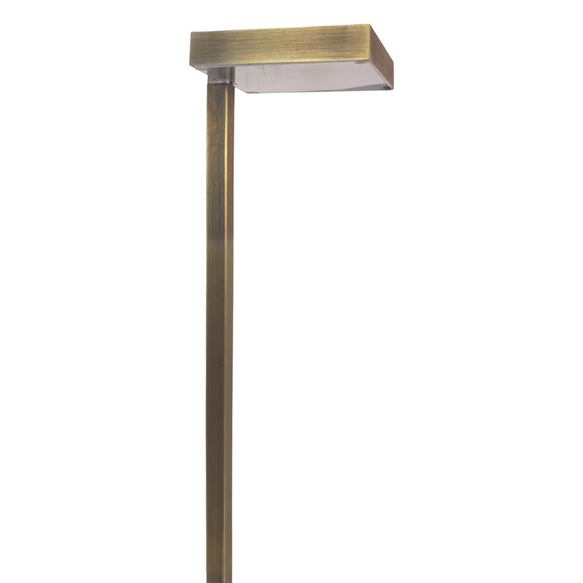 PLB20 Cast Brass Sqaure Top LED Low Voltage Pathway Outdoor Lighting L ...