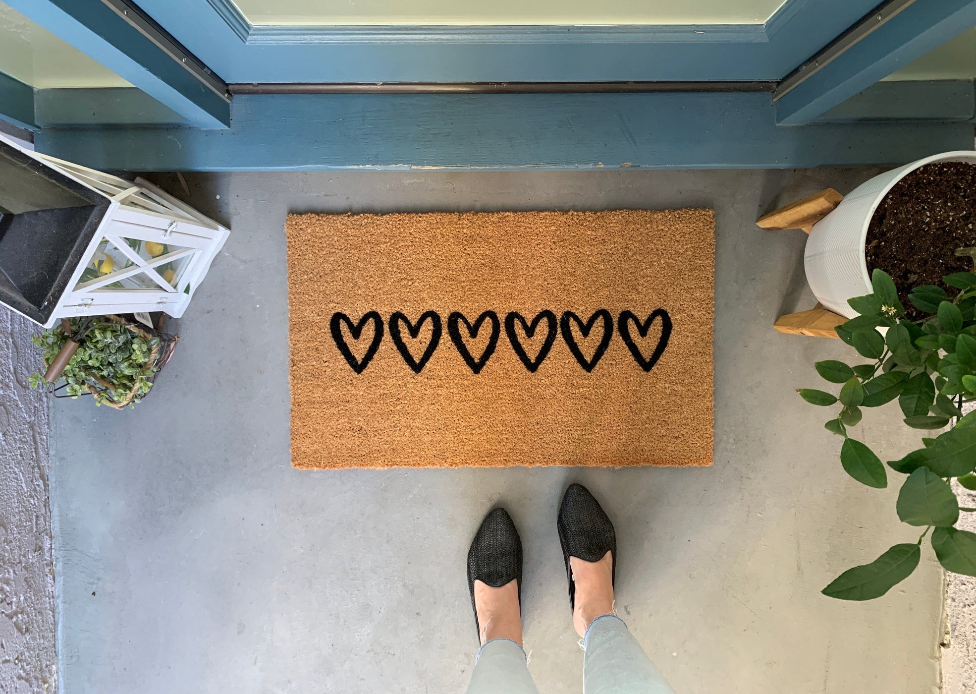Modern Hearts Door Mat — Outdoor Rooms by Design