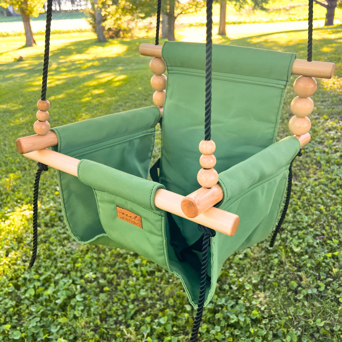 Premium Outdoor High Back Swing Sage — Outdoor Rooms by Design