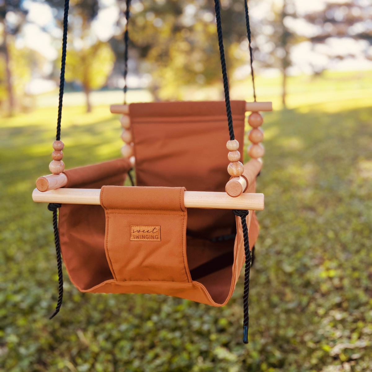Premium Outdoor High Back Swing Nutmeg — Outdoor Rooms by Design