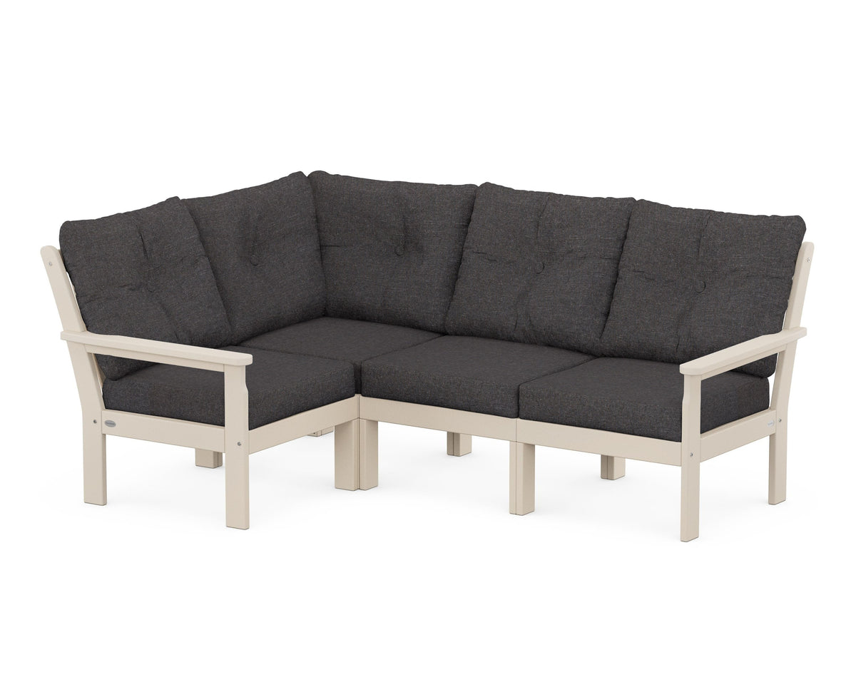 POLYWOOD Vineyard 4-Piece Sectional — Outdoor Rooms by Design